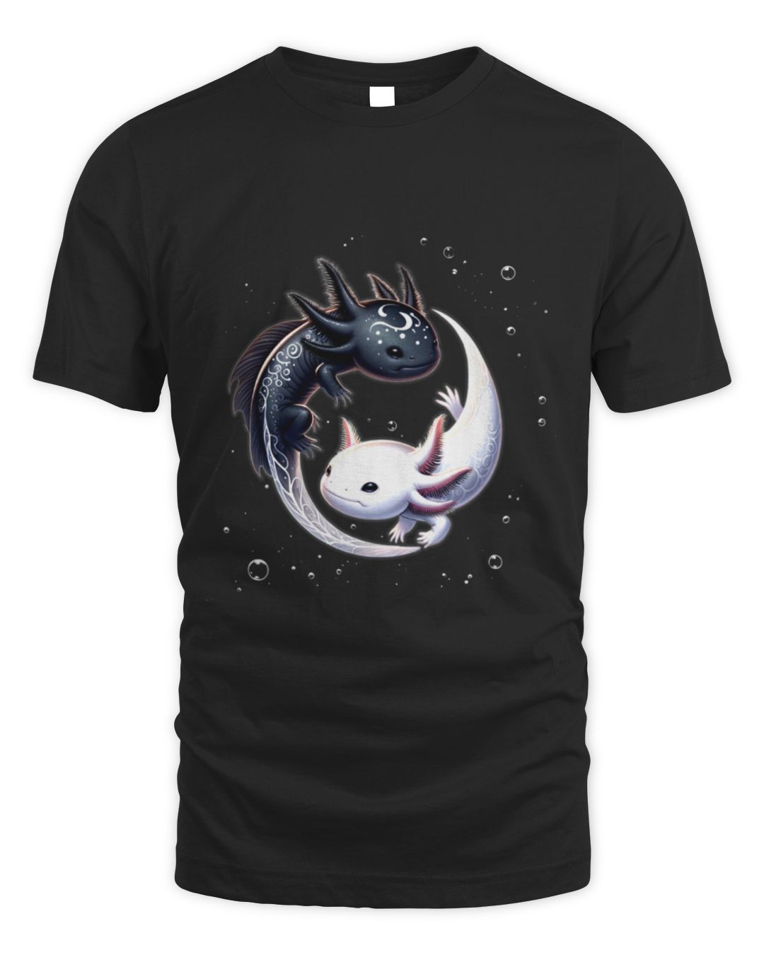 Yin Yang Axolotls Japanese Graphic Anime Art Axolotl Lover
